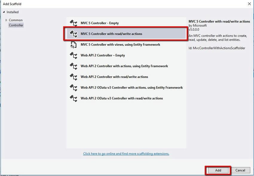 Controller In Aspnet Mvc 5